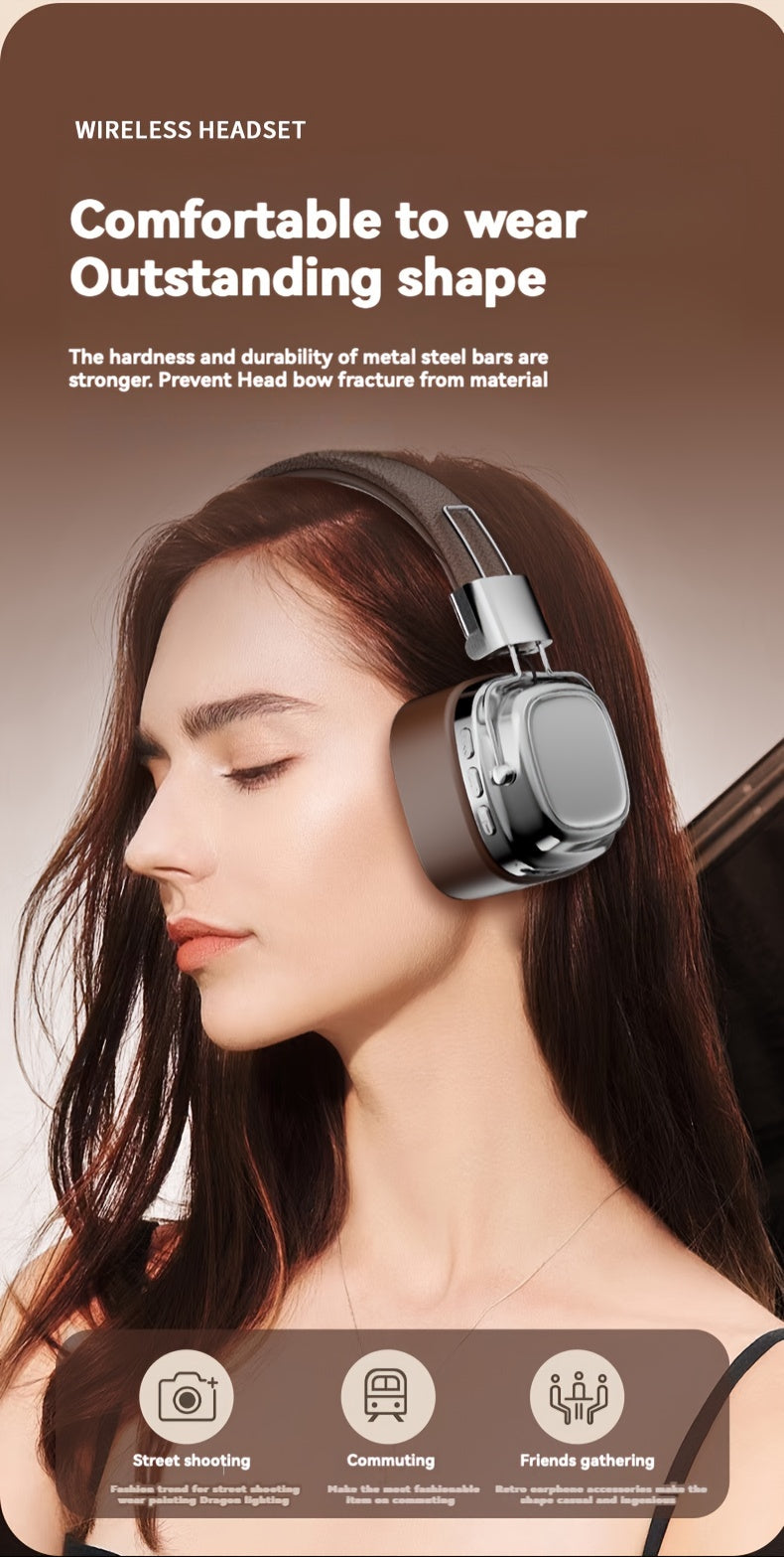 Retro Wireless Headphones - HiFi Sound & Deep Bass– The Casio Shop