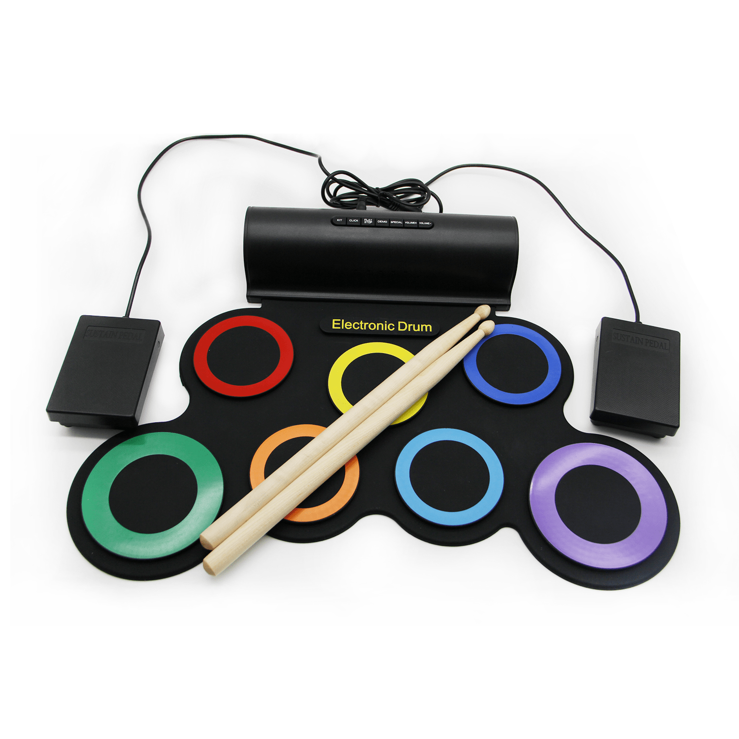 Portable Electronic Drum Pad Set - Roll-Up USB Drum Kit– The Casio Shop